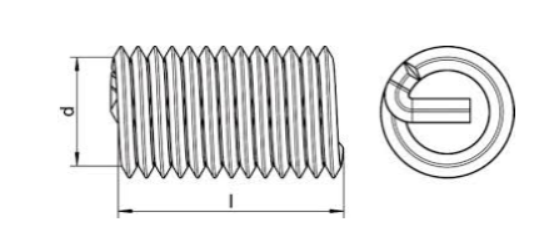 M20 x 1D Wire Threaded Inserts (HeliCoil) (DIN 8140) - Stainless Steel 304 - 3fparts