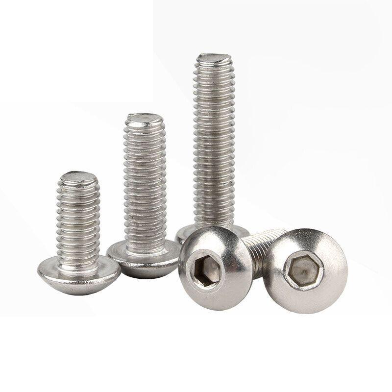 M2.5 x 4mm Button Head Screw (BHCS) (IS0 7380) - Stainless Steel 304 (A2-70) - 3fparts